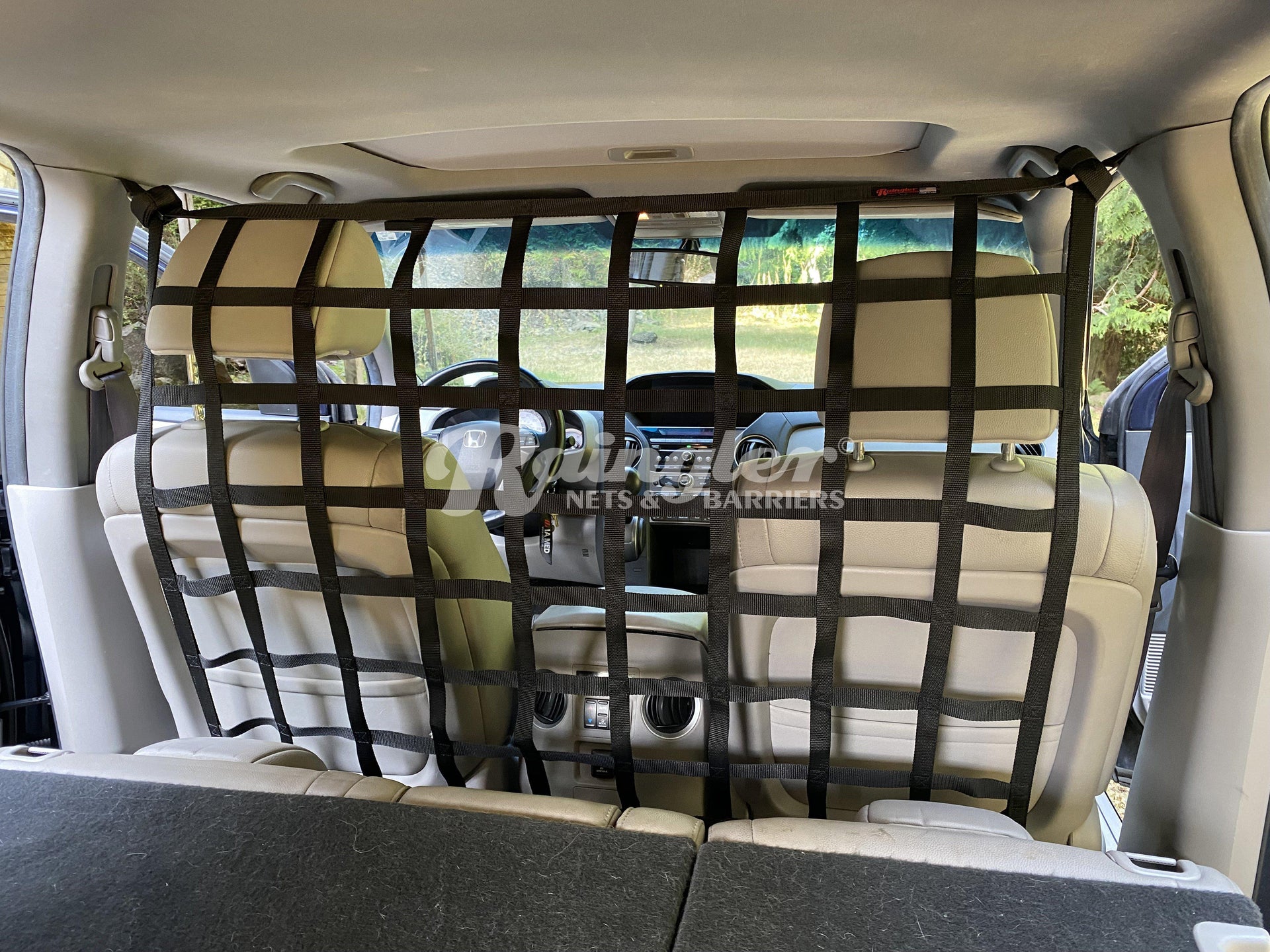 2009 - 2015 Honda Pilot Behind Front Seats Barrier Divider Net · Raingler