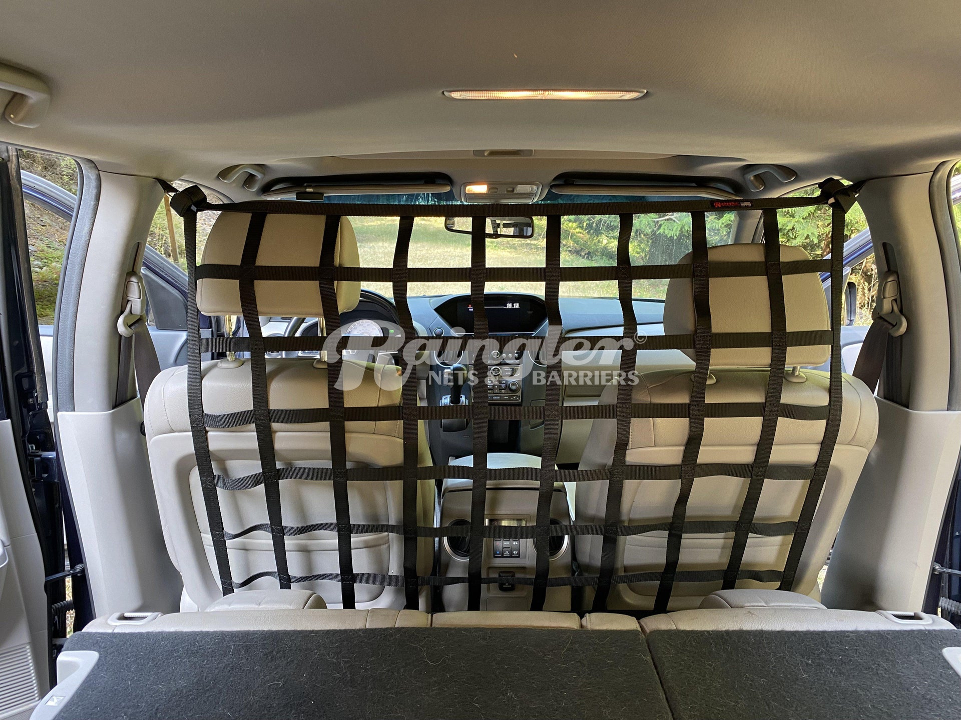 2009 - 2015 Honda Pilot Behind Front Seats Barrier Divider Net · Raingler