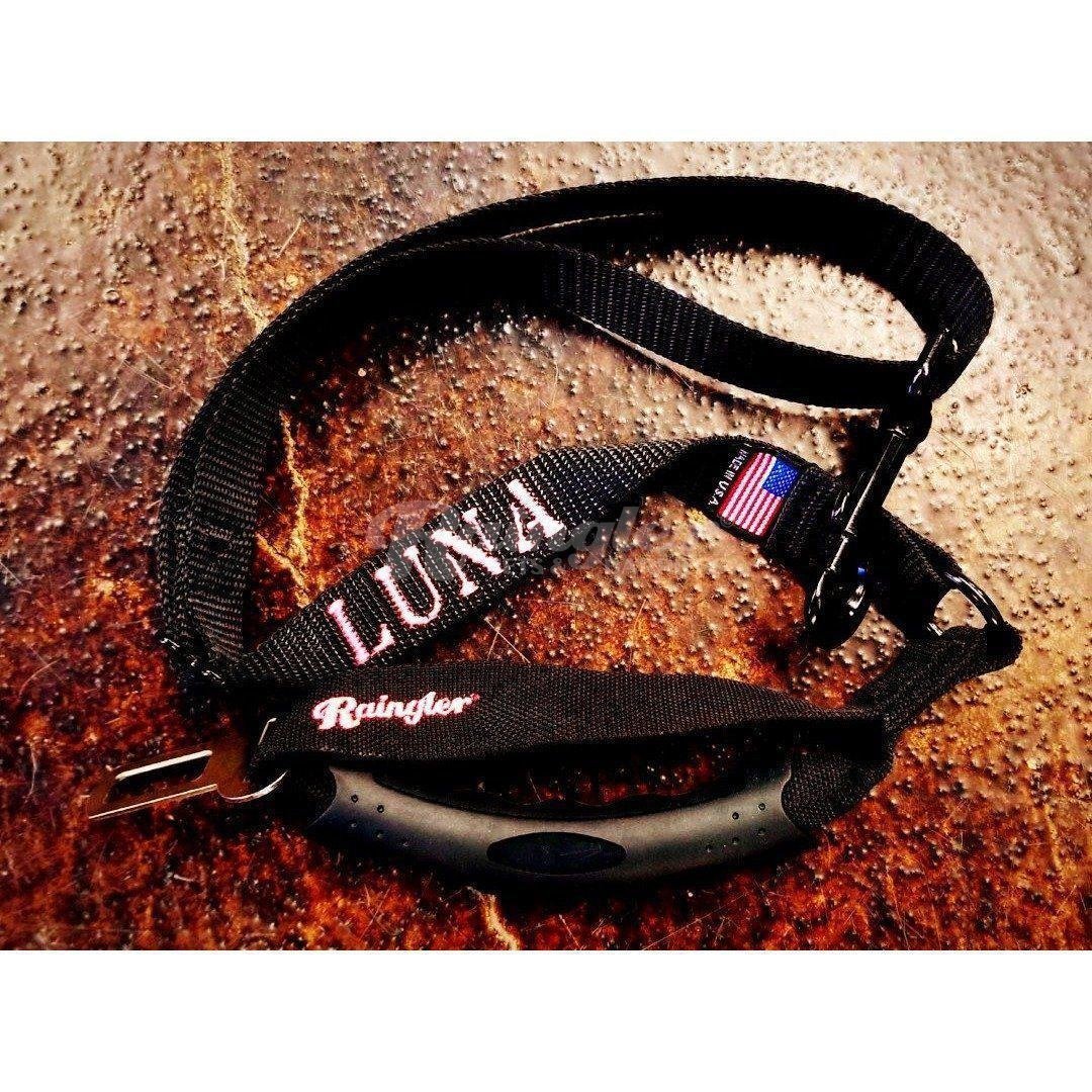 MIL-SPEC Dog Leash with Seatbelt Snap in Retainer · Raingler